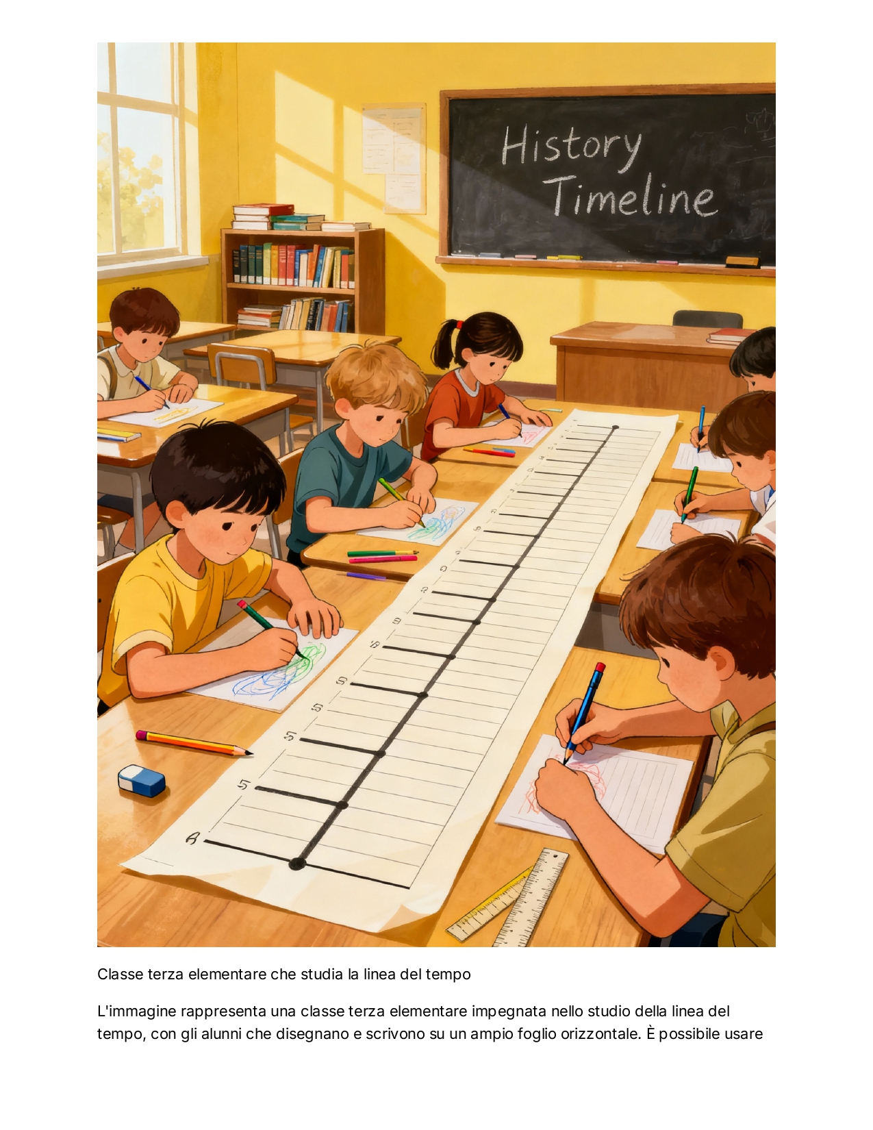 Linea del Tempo Personale Classe Terza: Scheda PDF da Completare